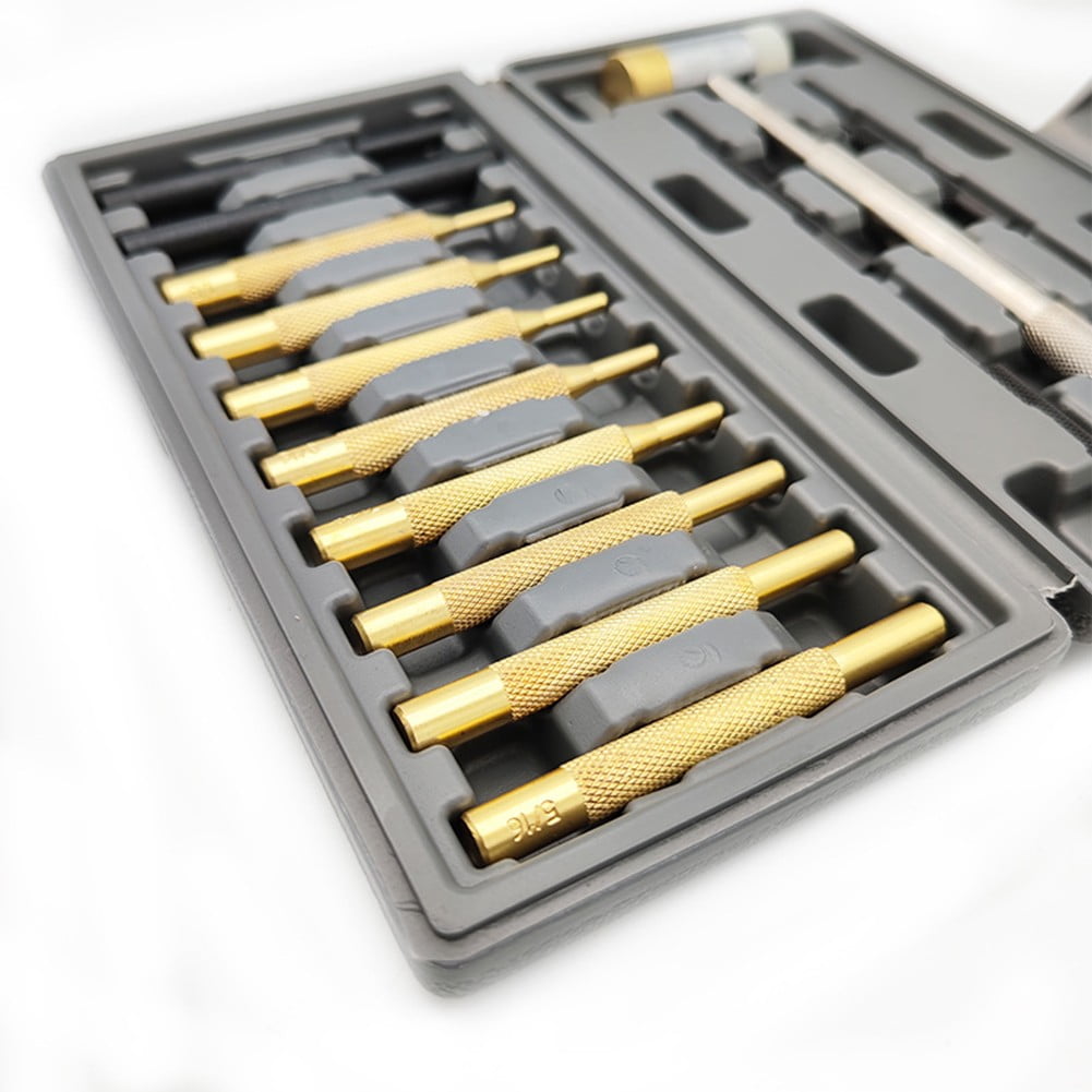 15Pcs Roll Pin Punch Set With Hammer & Storage Case For Watchmaking ...
