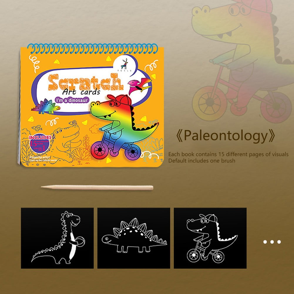 15Pcs Scratch Paper Set With Pattern Rainbow Off Scratch Paper Craft ...