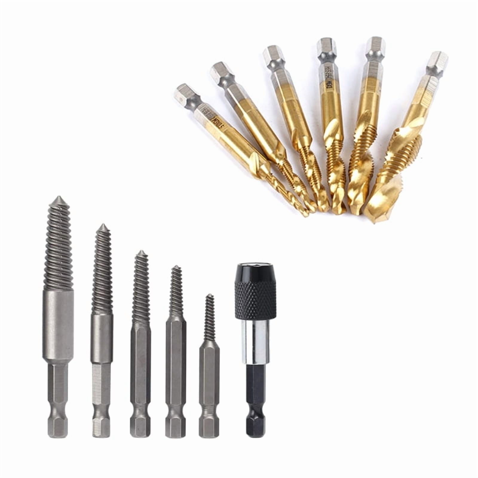 15Pcs Screw Extractor Drill Bit Bolt Extractor Set Broken Damaged Bolt ...