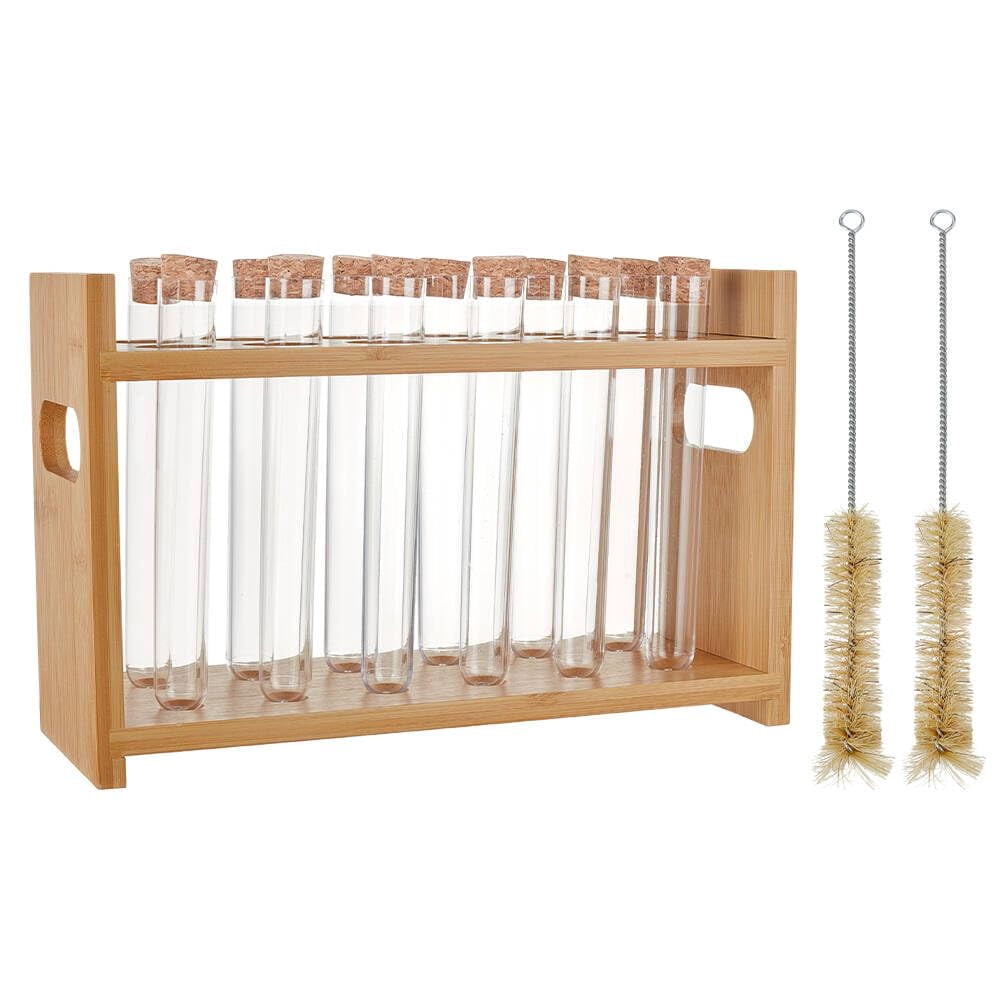 15Pcs/Set Wood Test Tube Rack Set 10.4x3.9x6.7 Inch Wooden Tube Holder ...