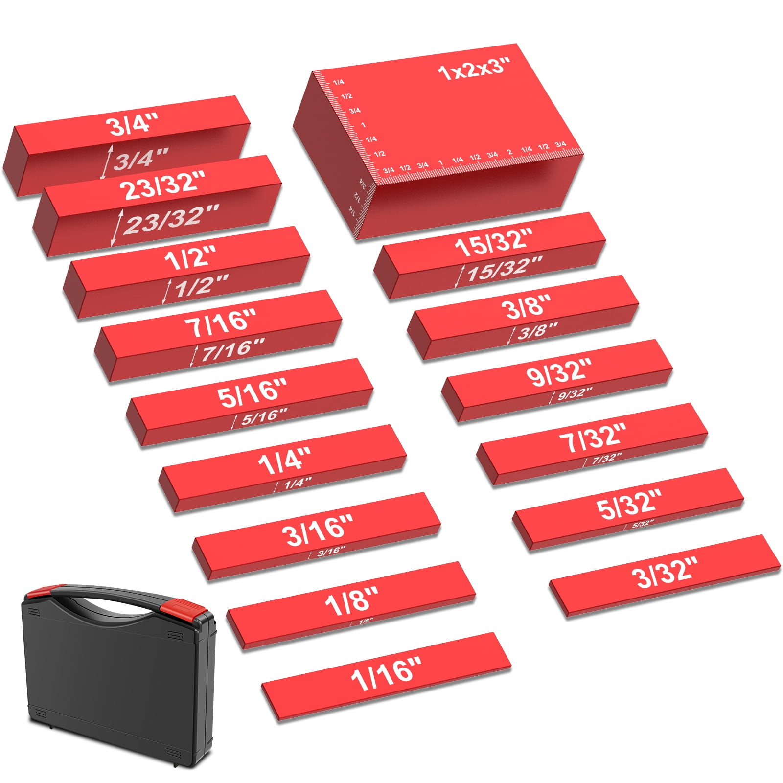 15Pcs Setup Blocks Height Gauge Set 3inch High Precision Setup Bar ...