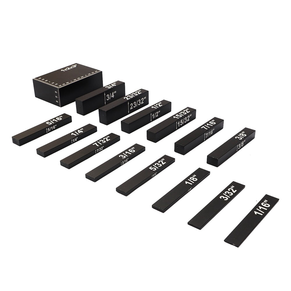 15Pcs Setup Blocks Height Gauge Set Aluminum Setup Bars for Router and ...