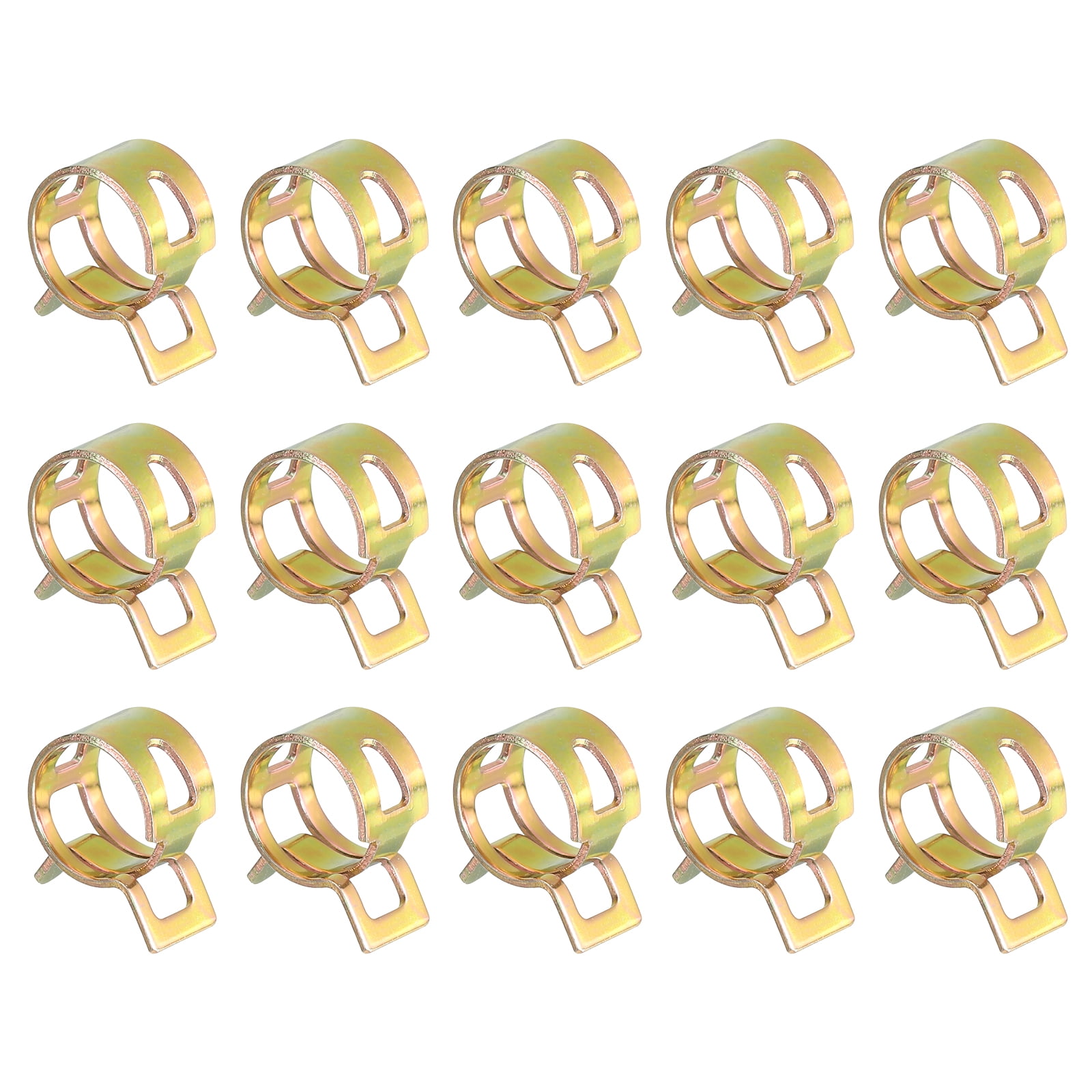 15Pcs Spring Band Type Action Fuel/Silicone Vacuum Hose Pipe Clamp, 10 ...