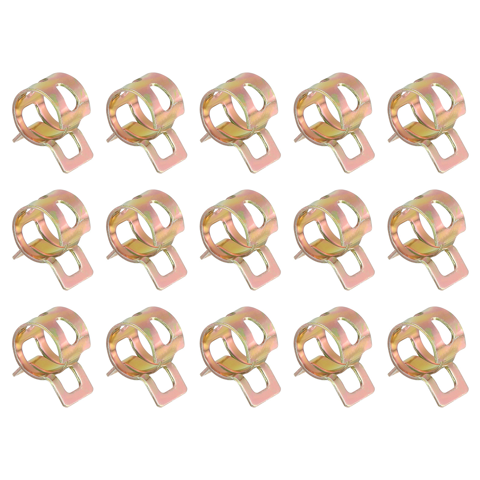 15Pcs Spring Band Type Action Fuel/Silicone Vacuum Hose Pipe Clamp, 8 ...