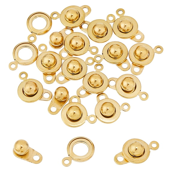 15Pcs Stainless Steel Snap Jewelry Clasps 15mm Jewelry Clasps and ...