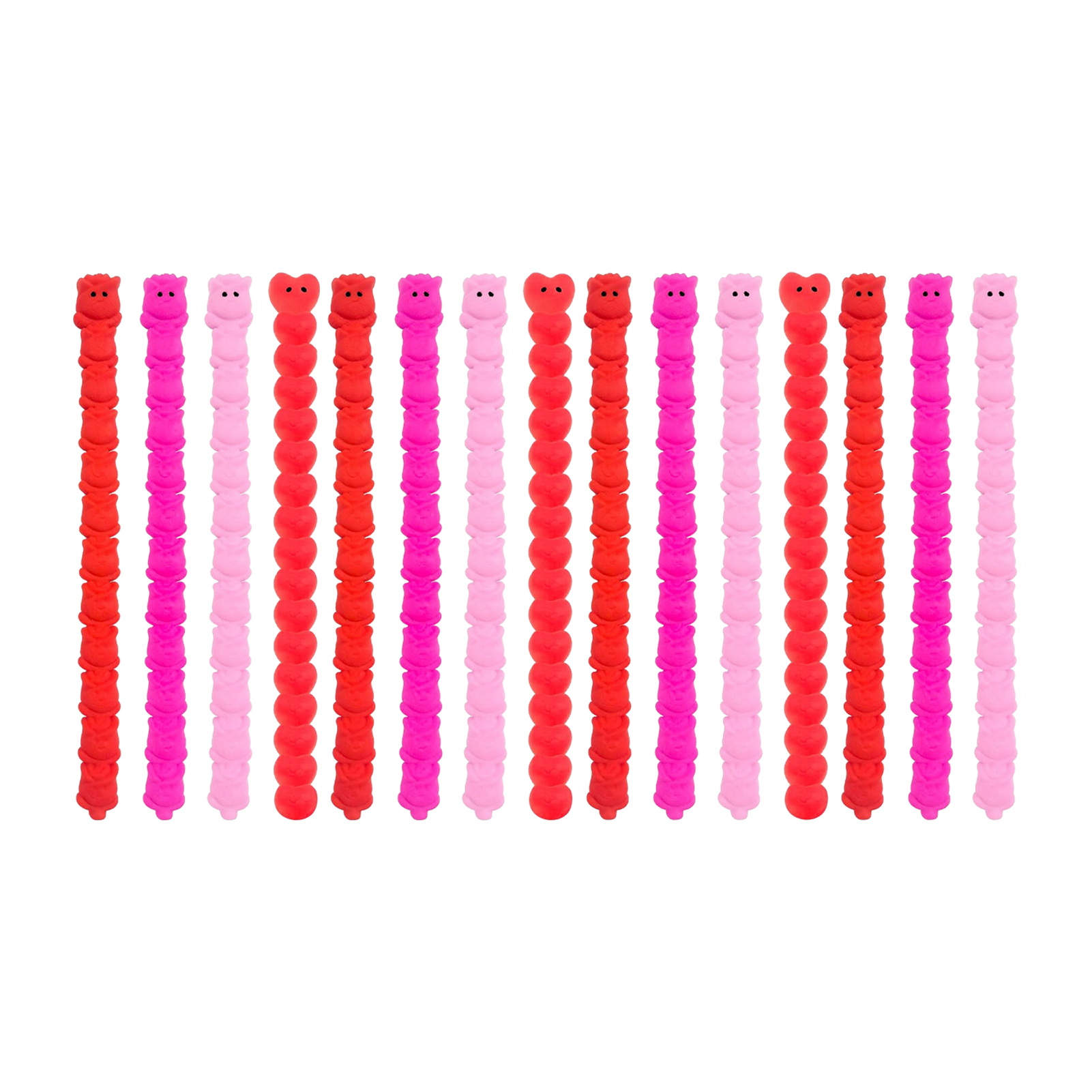 15Pcs Stretchy Rope Fidget Toy Fun Stress Relief Long Colorful TPR ...