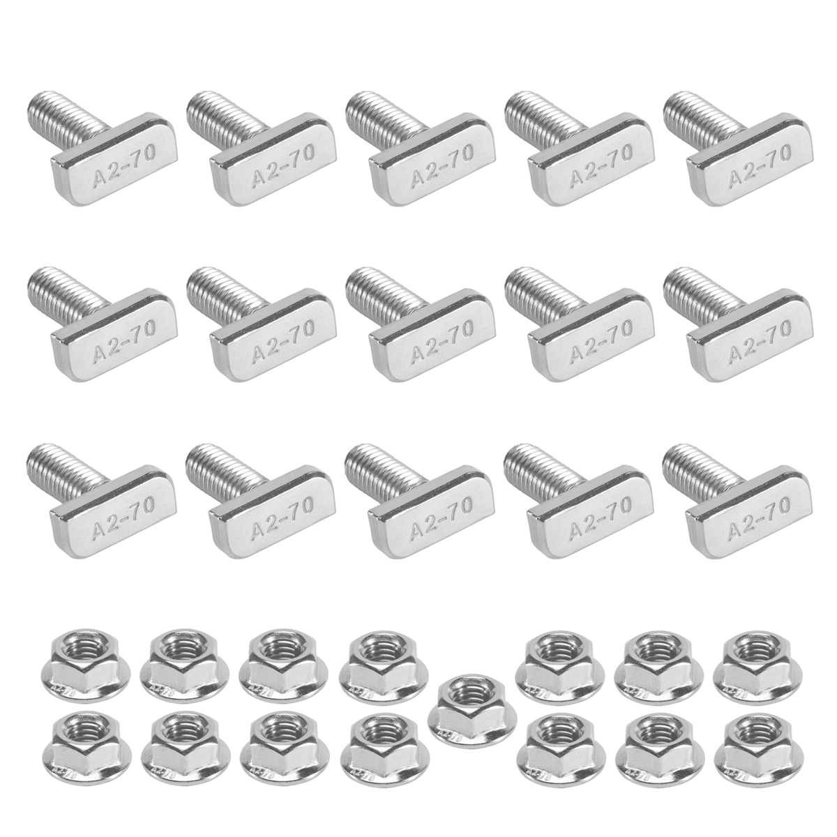 15Pcs T Slot Bolt Replacement,M8 X 20 Screws, A2-70 Rail Track Screws ...