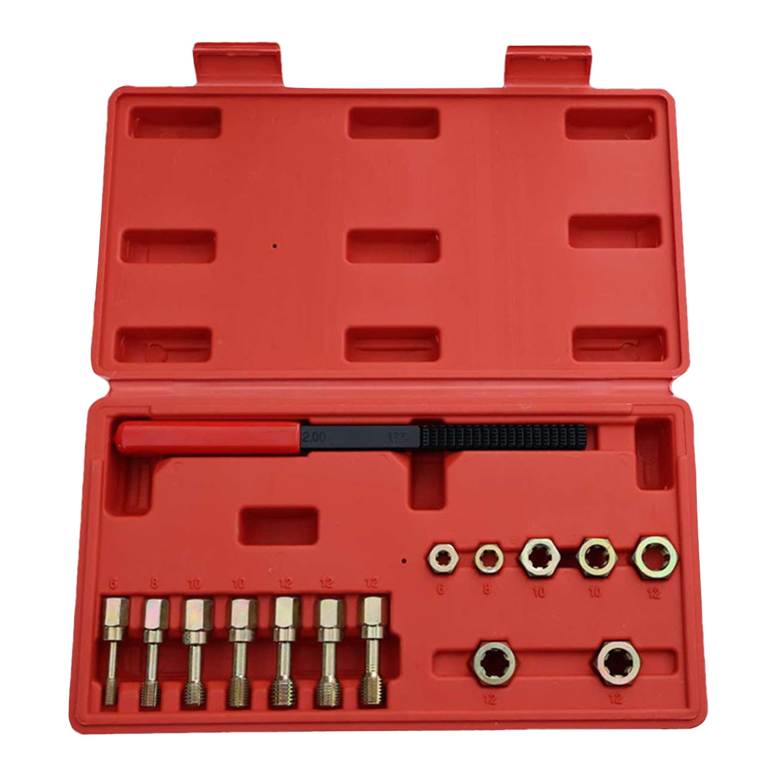 15Pcs Thread Chaser Set Rethreading Including Taps Dies and Thread File for Various Threads ...