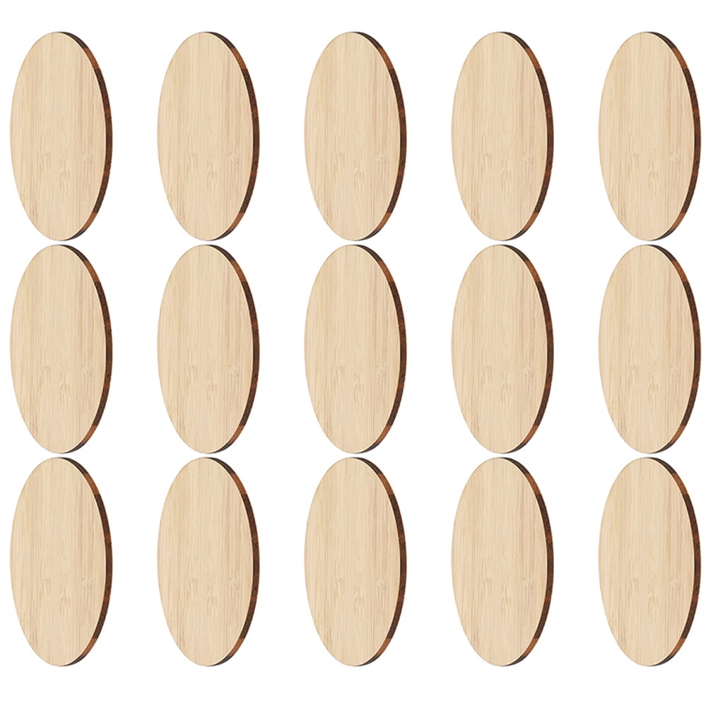 15Pcs Unfinished Blank Circles Bamboo Round Slices Bamboo Cutouts for ...