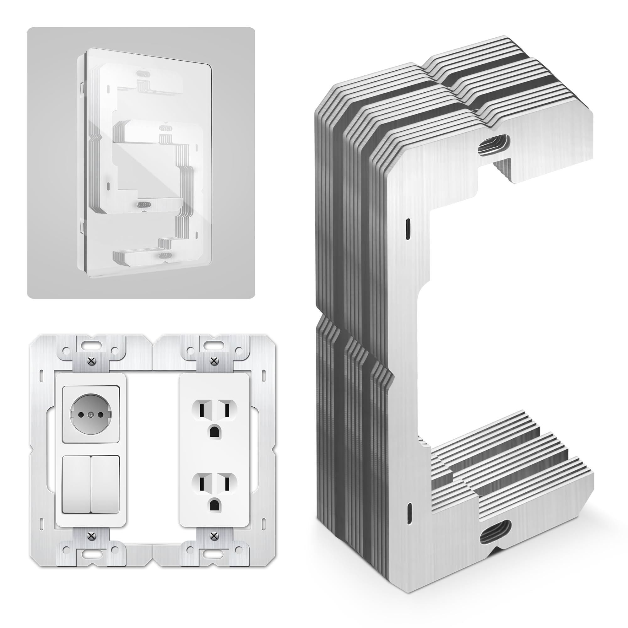 15Pcs Wall Plate Spacer, Outlet Spacers for Fixing Electrical Outlet ...