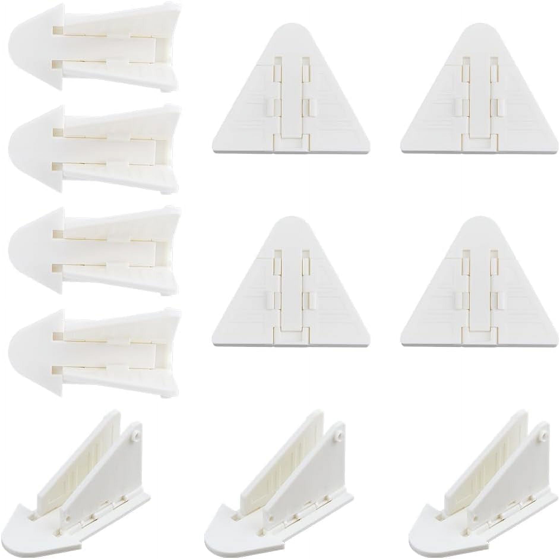 15Pcs White Sliding Door Lock Plastic Slide Window Locks Triangle ...