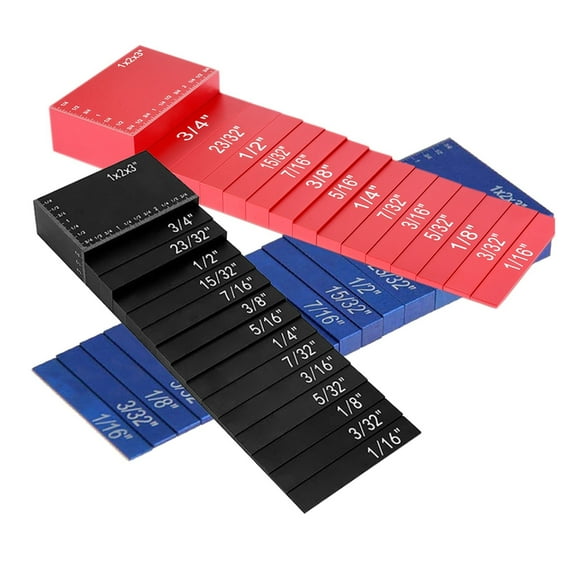 15Pcs Woodworking Precision Aluminum Height Gauge Set Setup Bars Gauge ...