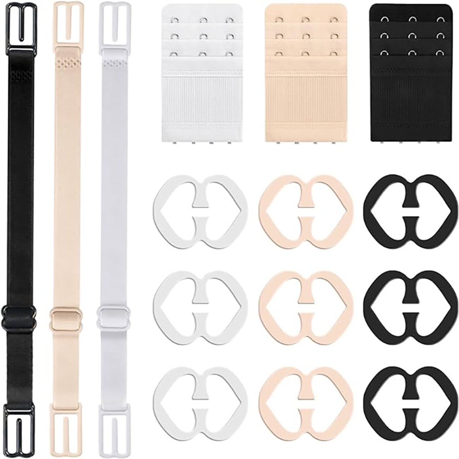 15Pieces Bra Strap Clips for Back Adjustable Antislip Bra Strap Holders ...