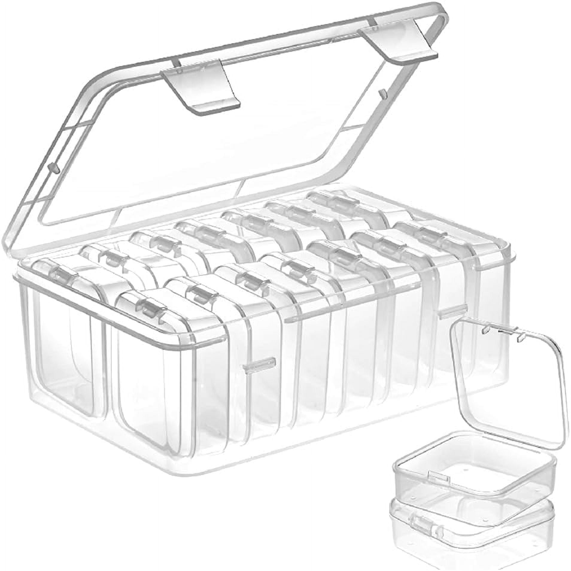 15Pieces Small Clear PP Beads Storage Container and Organizer ...