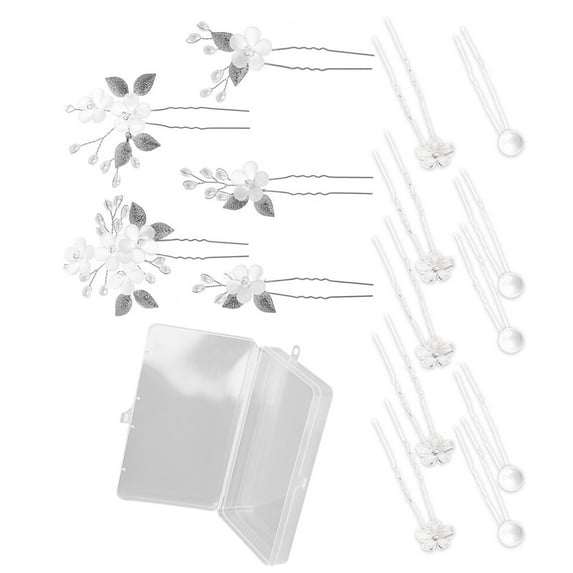 15Pieces Wedding Hair Accessories Set UShape Hair Clip With Rhinestones ...