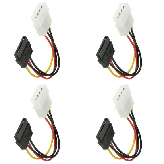 15Pin Female to 4Pin Male Extension Power Cable Desktop Computer HDD ...