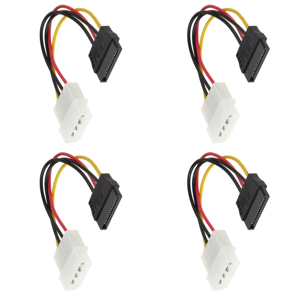 15Pin Female to 4Pin Male Extension Power Cable Desktop Computer Hard ...