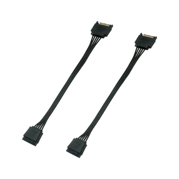 15Pin Power Cable 1 Male to 1 Female Extension for PC Storage & Stable ...