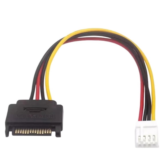 15Pin Power Supply Cable Male 15Pin to 4P Female Hard Drive Power ...