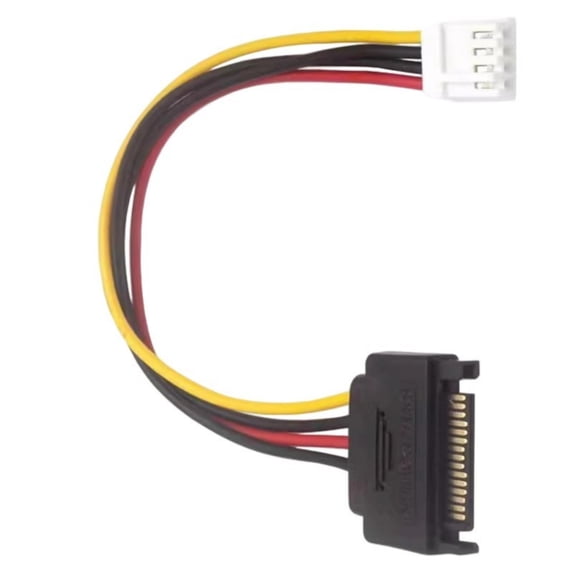 15Pin Power Supply Cable Male 15Pin to 4P Female Hard Drive Power ...