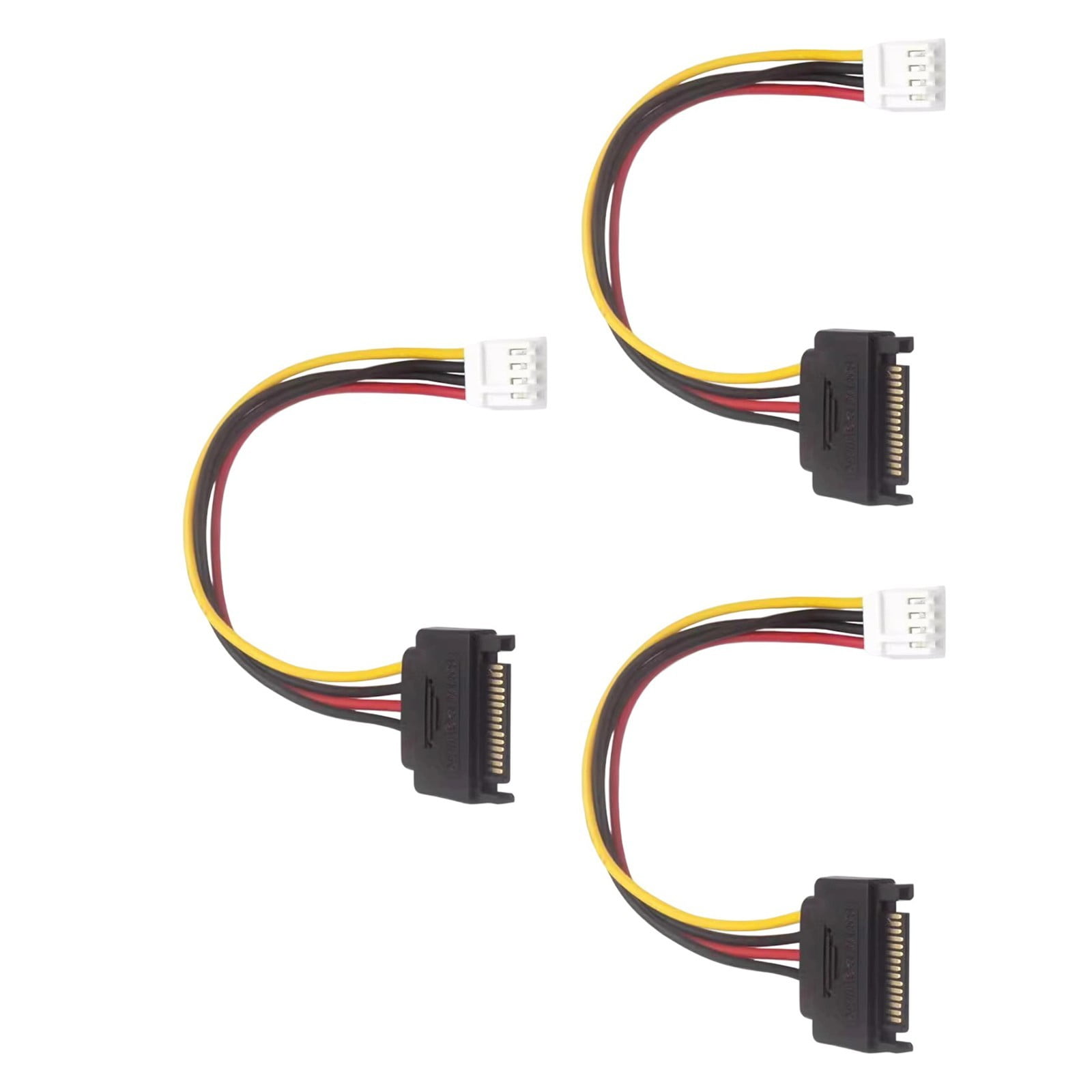 15Pin Power Supply Cable Male 15Pin to 4P Female Hard Drive Power ...