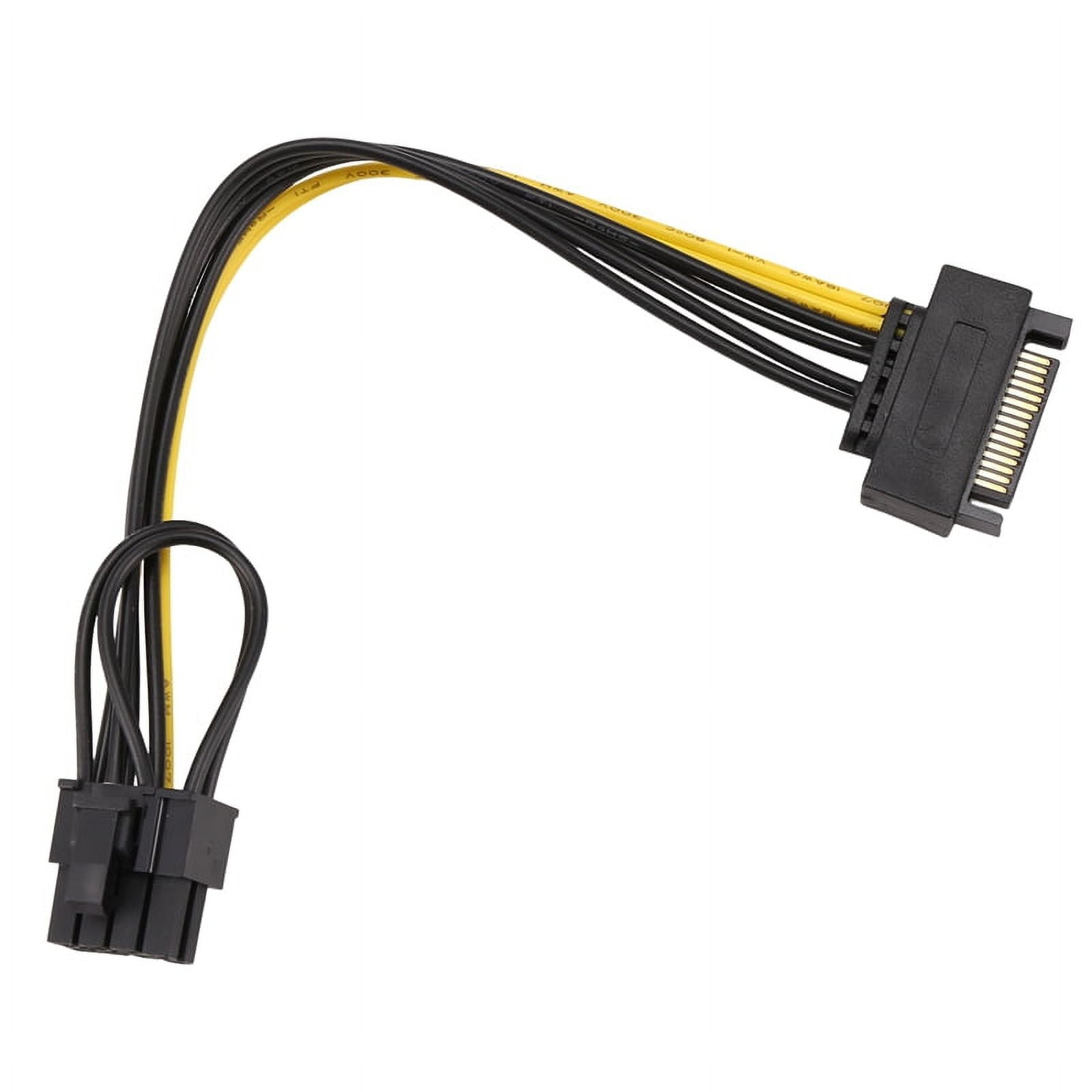 15Pin Male to 8Pin(6+2) PCI-E Power Supply Cable Cable 15-Pin to 8 Pin ...