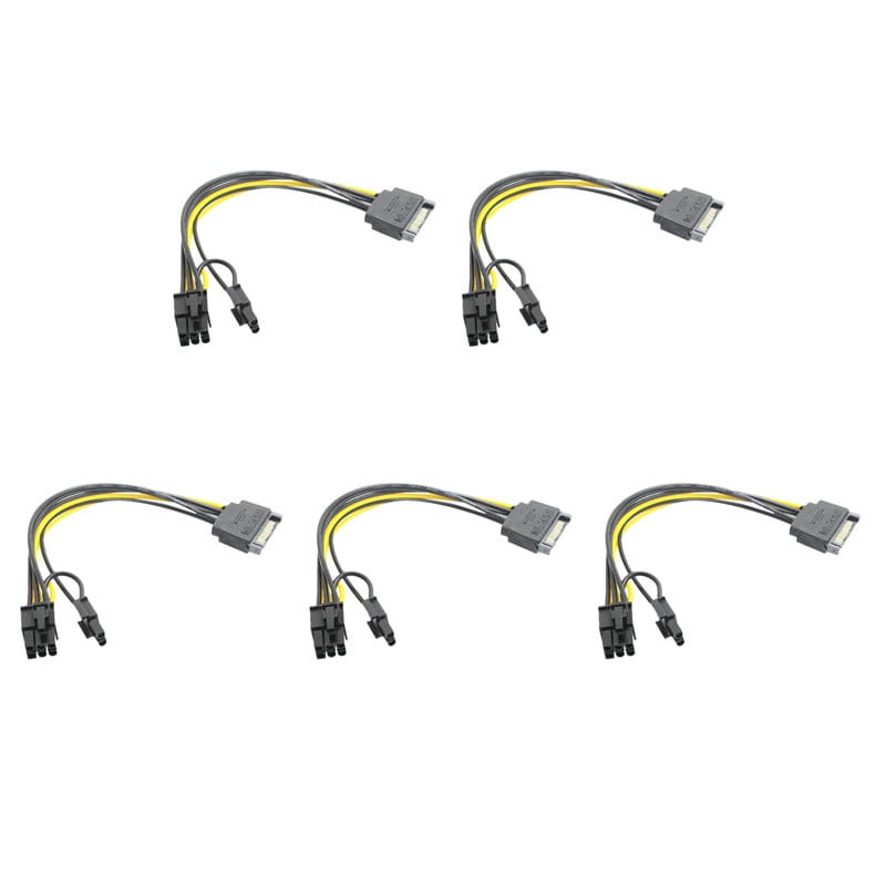 15Pin SATA Male to 8Pin(6+2) PCI-E Power Supply Cable SATA Cable 15-Pin ...