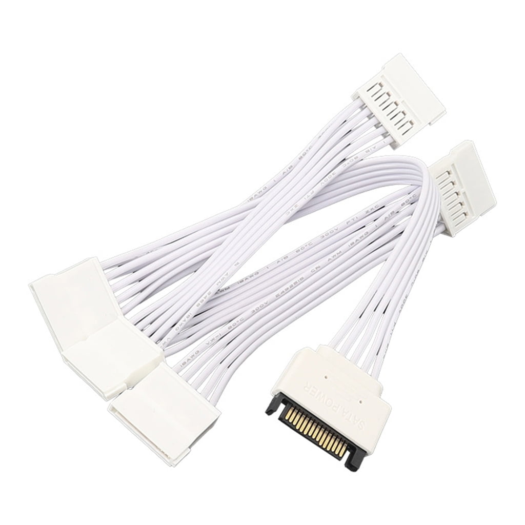 15Pin SATAs Male to 5 Female Power Cable for Optimizing PC Internal ...