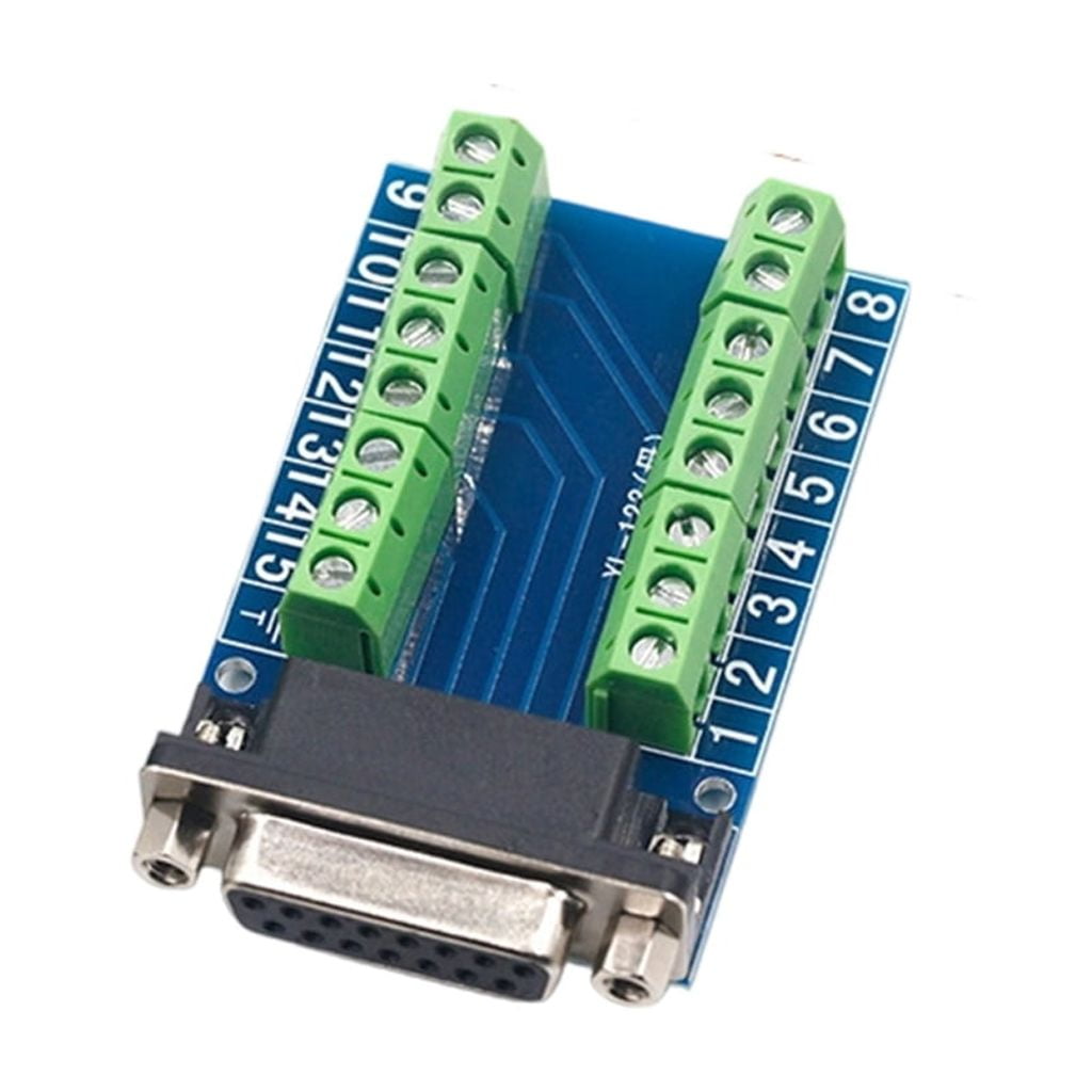 15Pin VGA Signal Splitter Terminals Block Board Space Saving DB15 ...