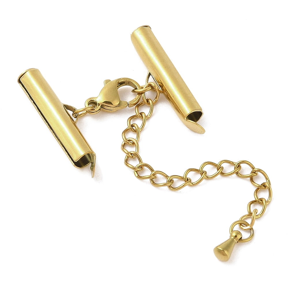 15Set 304 Stainless Steel Curb Chain Extender with Lobster Claw Clasps ...