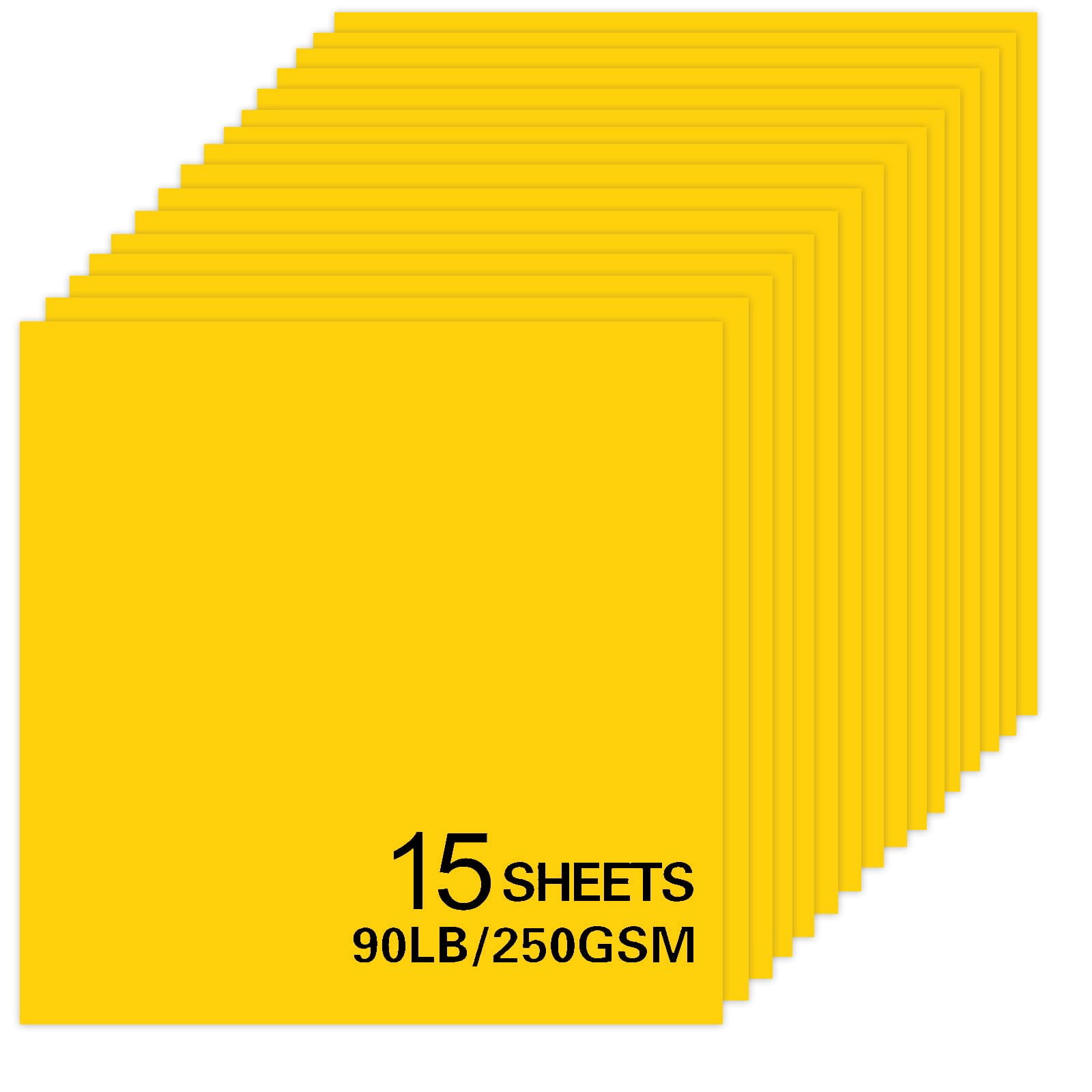 15Sheets Yellow Cardstock Paper, MSF2 12x12 Card stock for Cricut ...