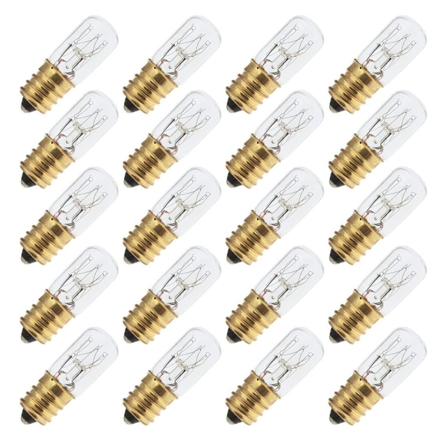 15T4C-S 130V (1 1/2"), 15 Watt, T4, Candelabra Screw (E12) Base Tubular ...