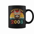 15Th Birthday Gift For Cat Lover Sunset Awesome Since 2008 Coffee Mugs ...