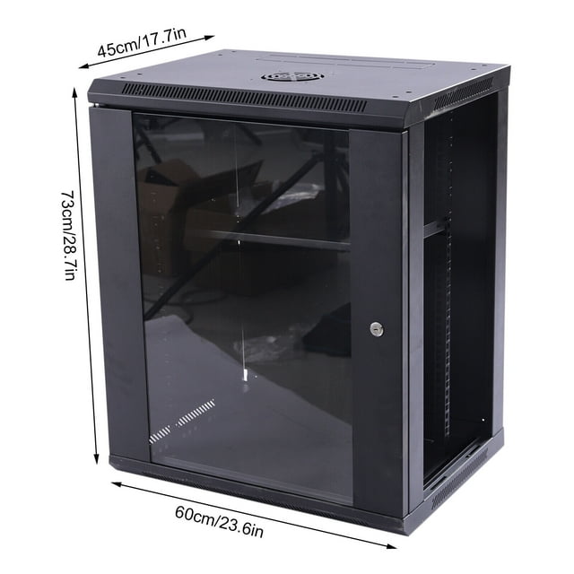 15U - 600*450*730mm Wall Mount Network Server Data Cabinet Enclosure ...