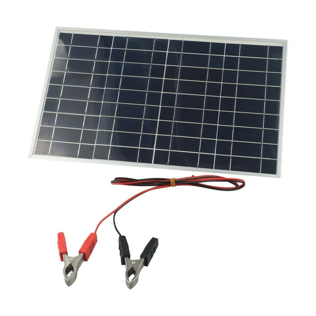 15W 12V Waterproof Solar Panel Kit with for Alligator Clip Solar Panel ...