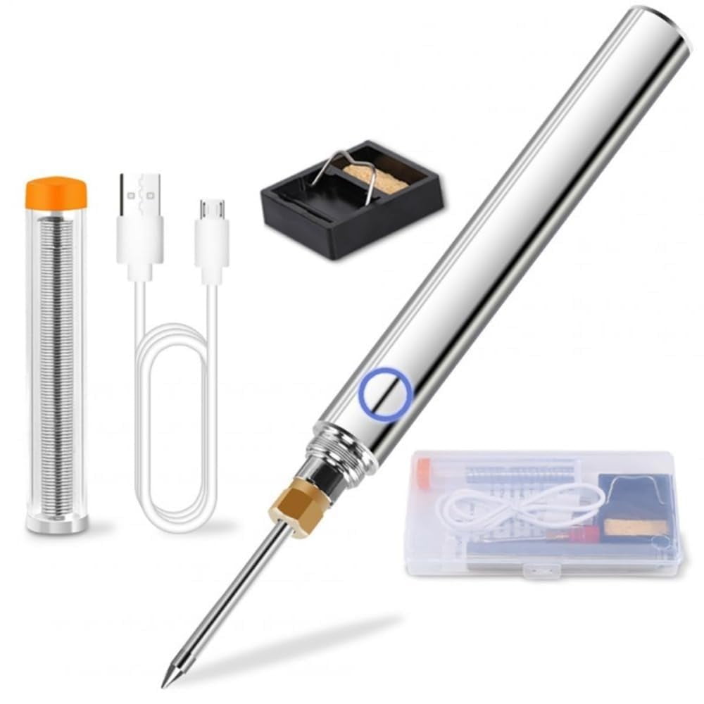 15W Electric Soldering Iron Kit Portable USB Wireless Welder Cordless ...