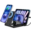 15W Fast Wireless Charging Stand - 360° Rotatable Charging Dock Station ...