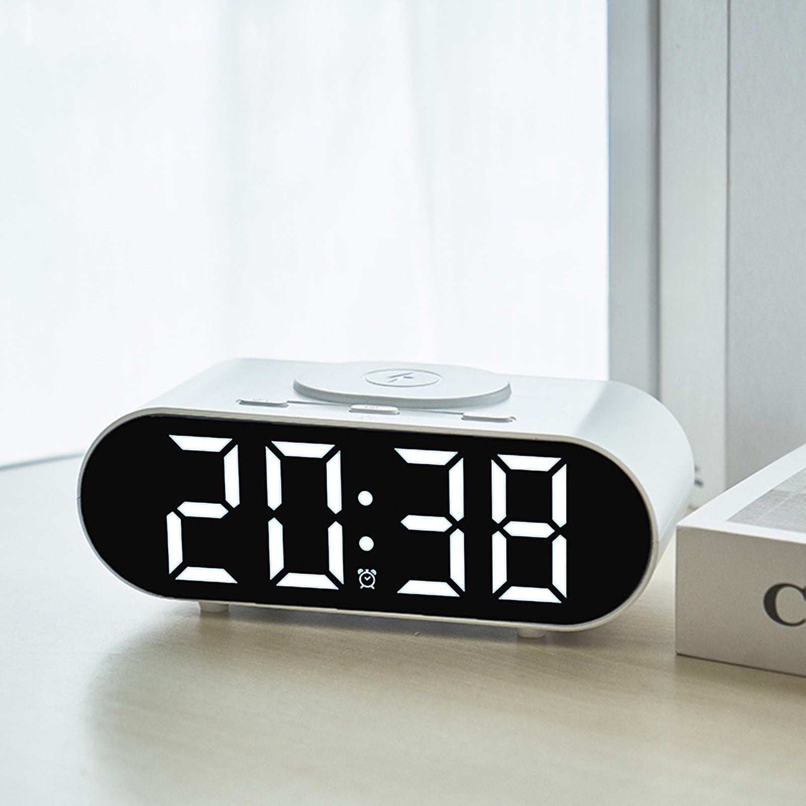 15W Fast Wireless Charging Stand Magnetic Phone with Clock Display Coil ...