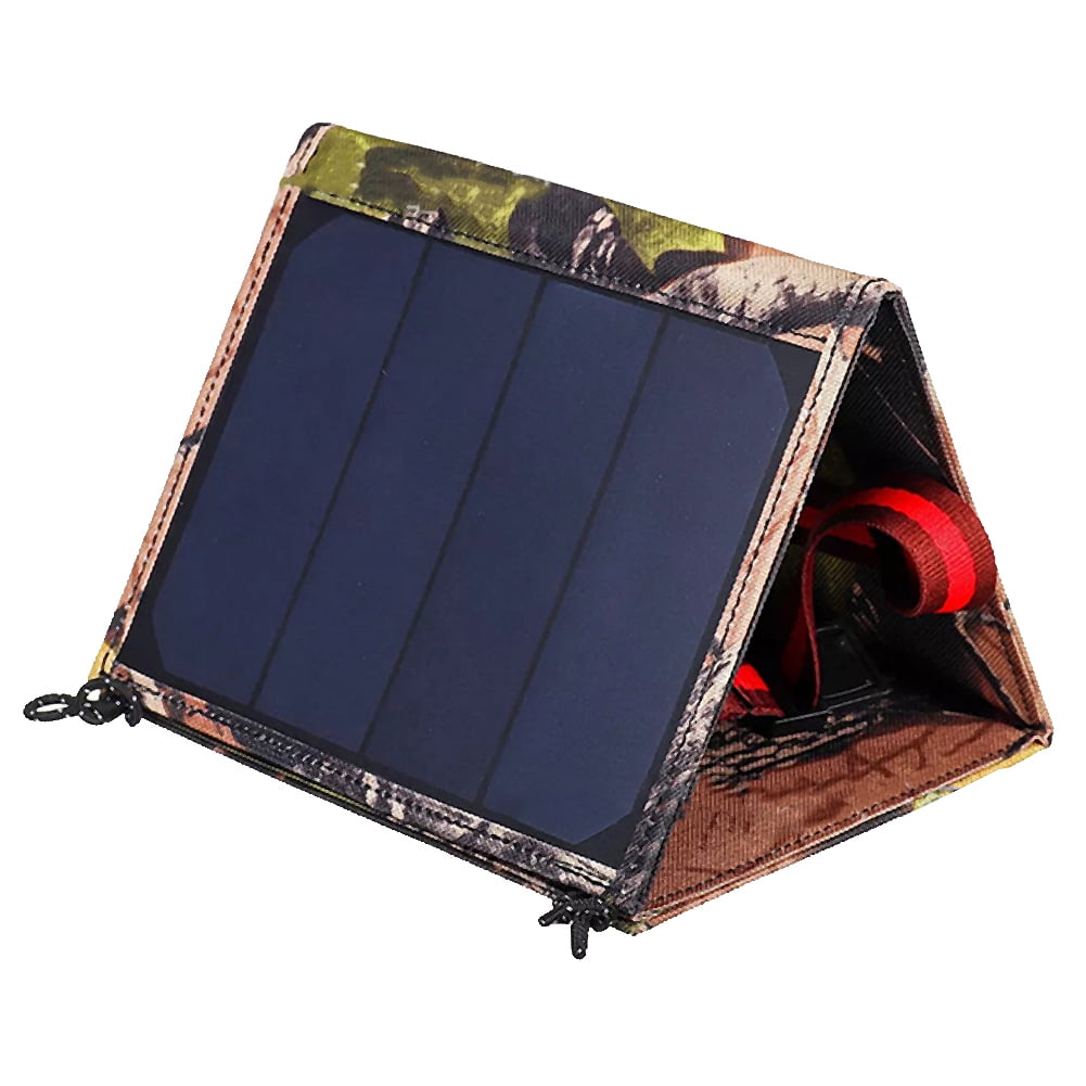 15W Foldable USB Charger for Outdoor Adventures, High-Efficiency Battery Charging Portable Solar ...