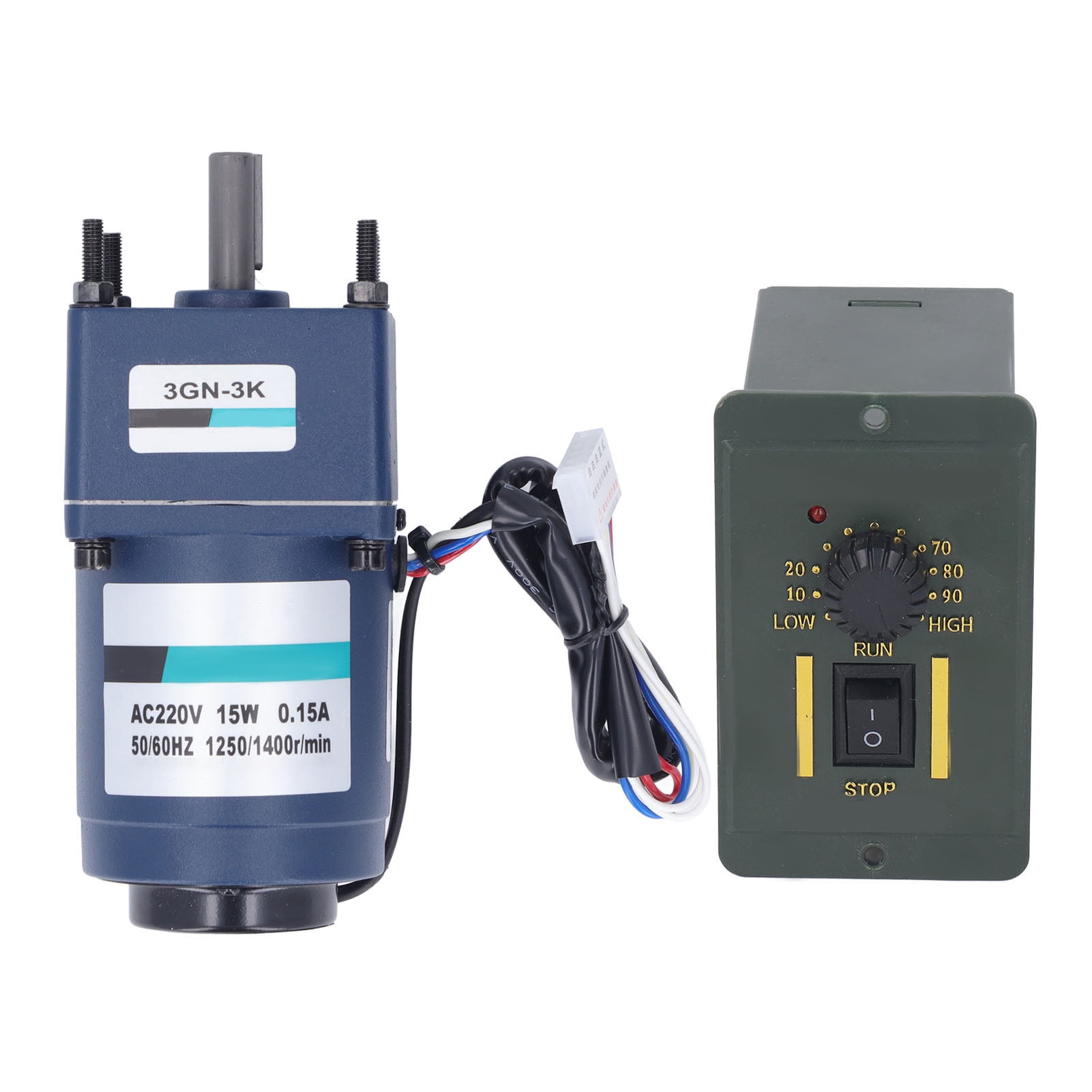 15W Gear Speed Reduction Motor Kit with Controller Electric Single ...