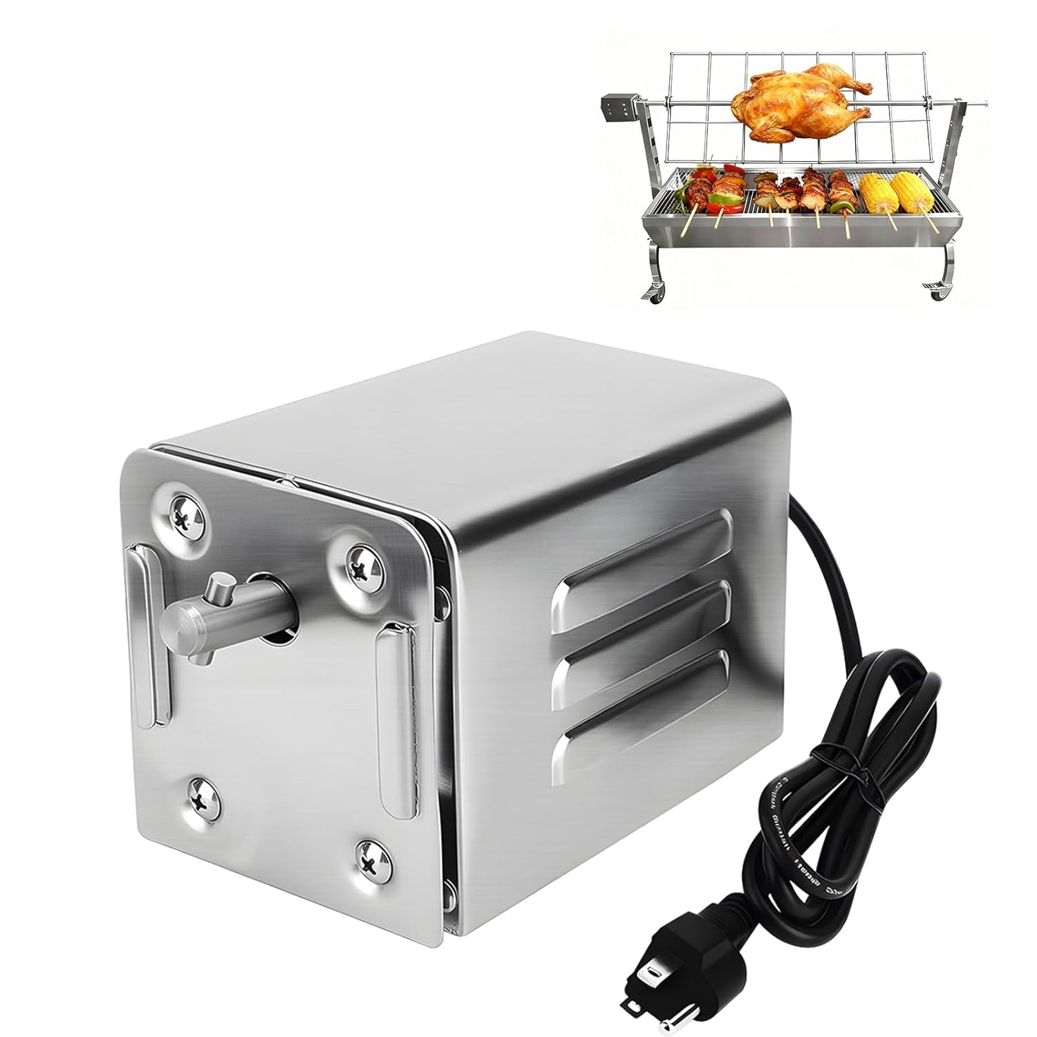 15W Grill Rotisserie Motor, BBQ Motor Up to 70KG/154lbs High Torque ...