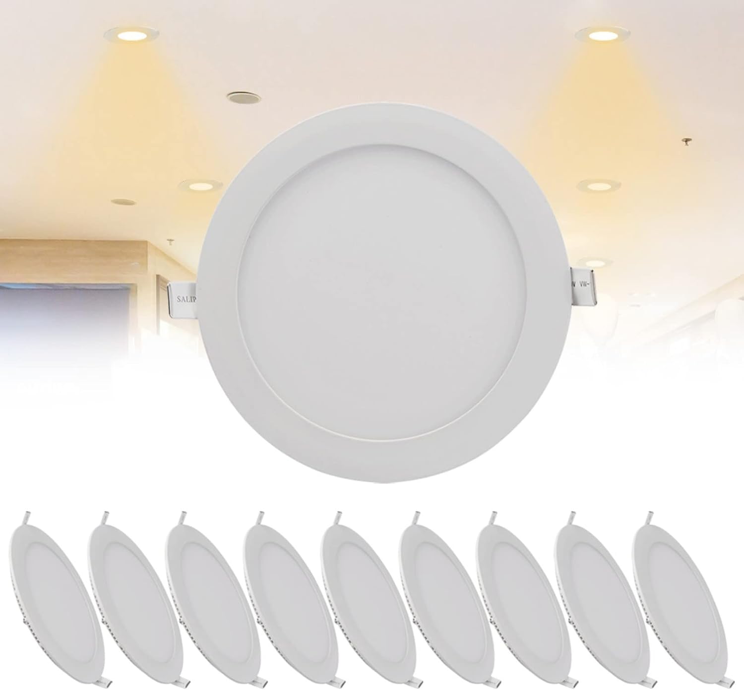 15W LED Recessed Light Fixtures 7 Inch, 3000K Warm White Ceiling ...