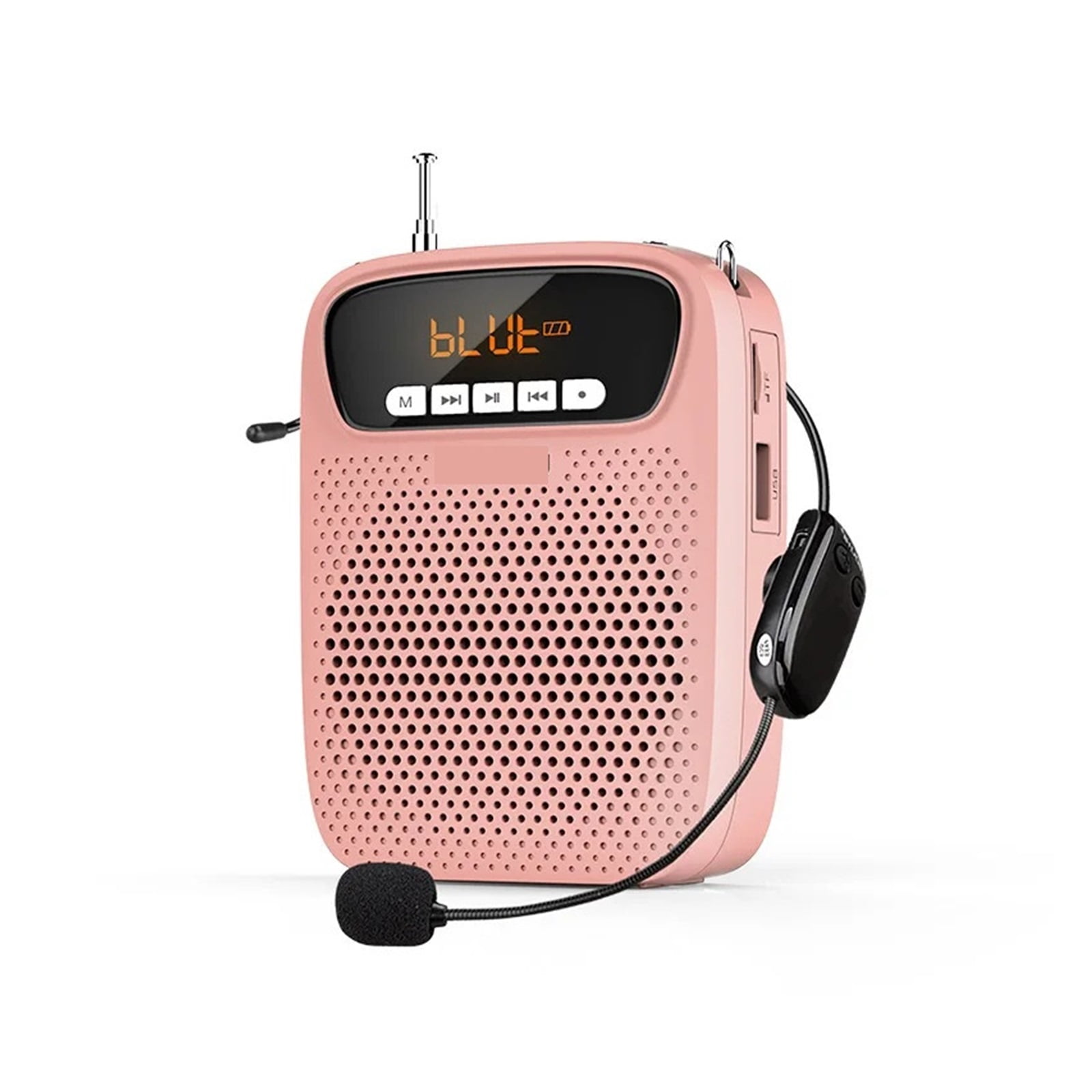 15W Mini Loudspeaker Wireless Audio Recording Microphone Guide Speaker ...