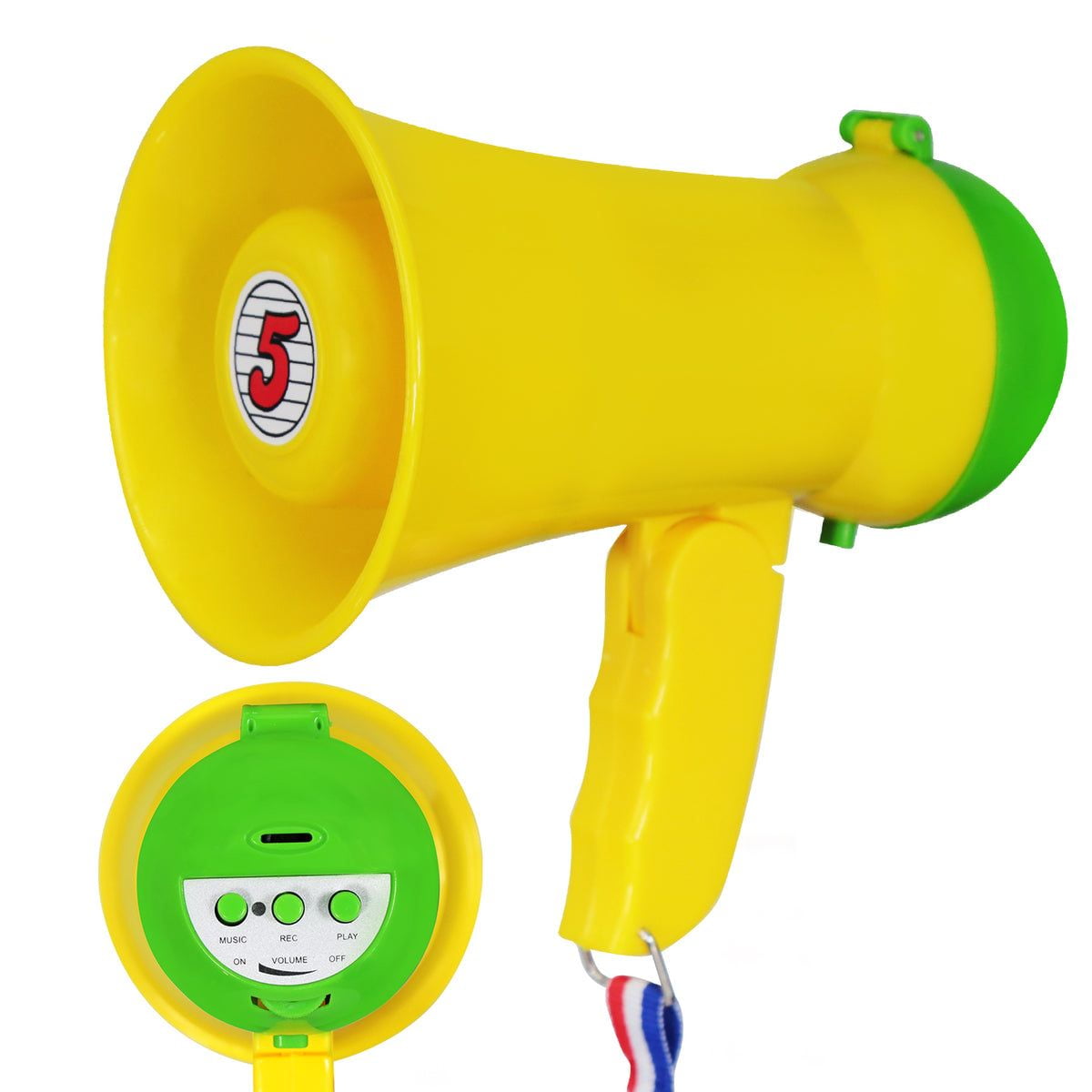 15W Mini Megaphone Bullhorn Speaker with Siren, 400-Yard Range ...