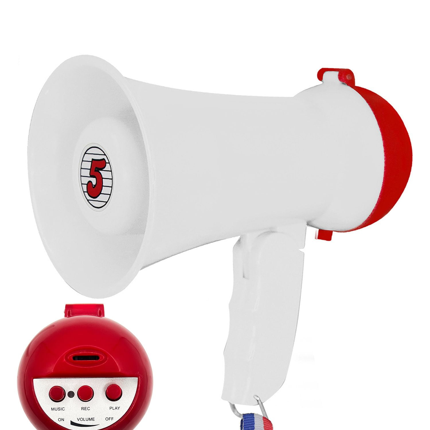 15W Mini Megaphone Bullhorn Speaker with Siren, 400-Yard Range ...