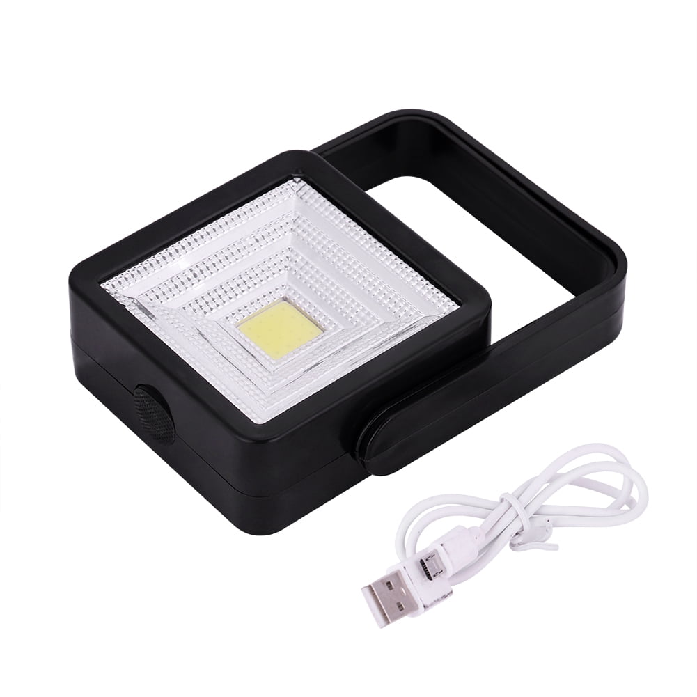 15W Portable Outdoor Lamp, Black USB Rechargeable Solar LED Camp Light ...
