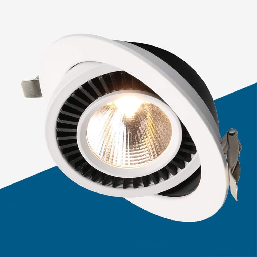 15W Rotatable LED Spotlight Recessed Ceiling Downlight, 3000K White ...