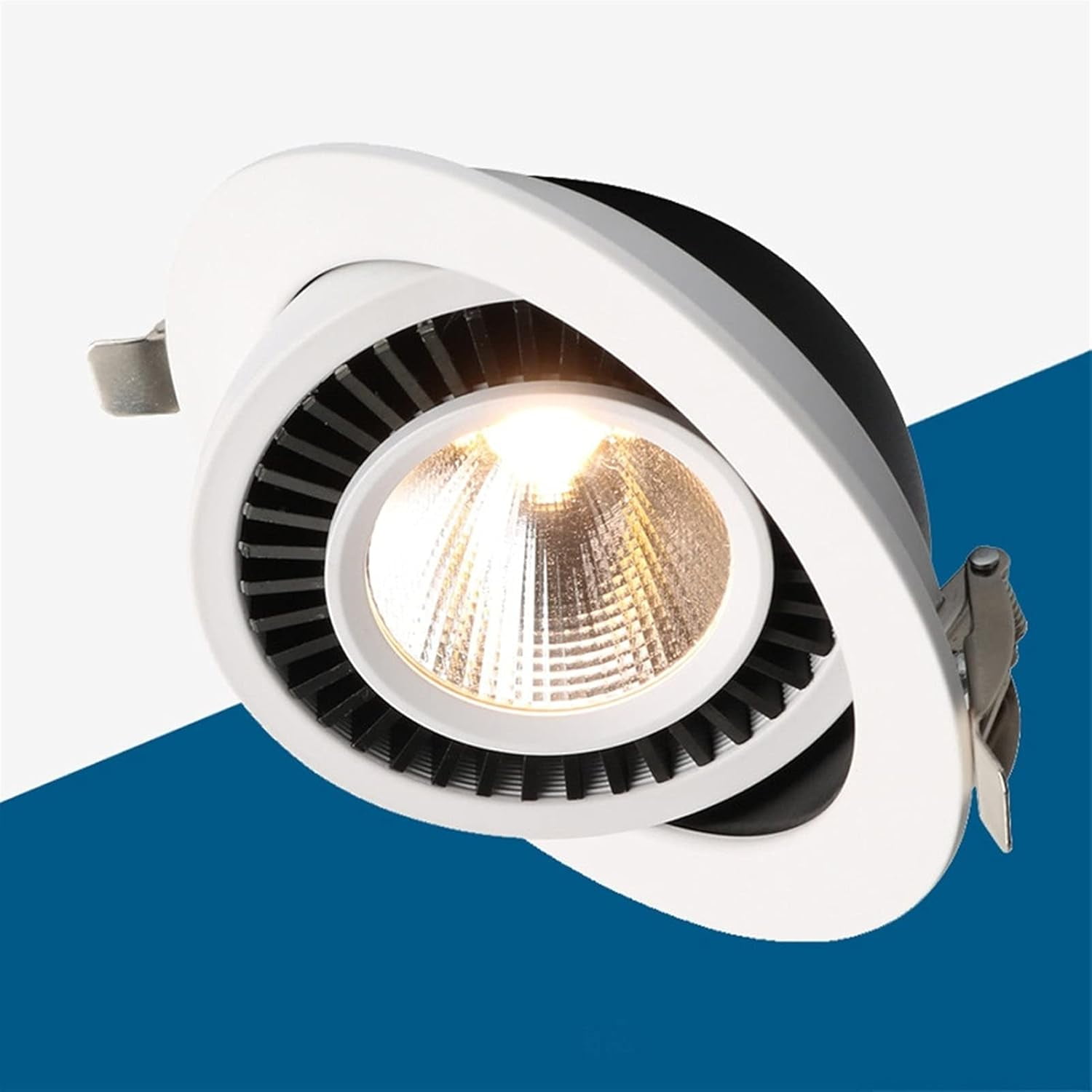 15W Rotatable LED Spotlight Recessed Ceiling Downlight, 3000K White ...