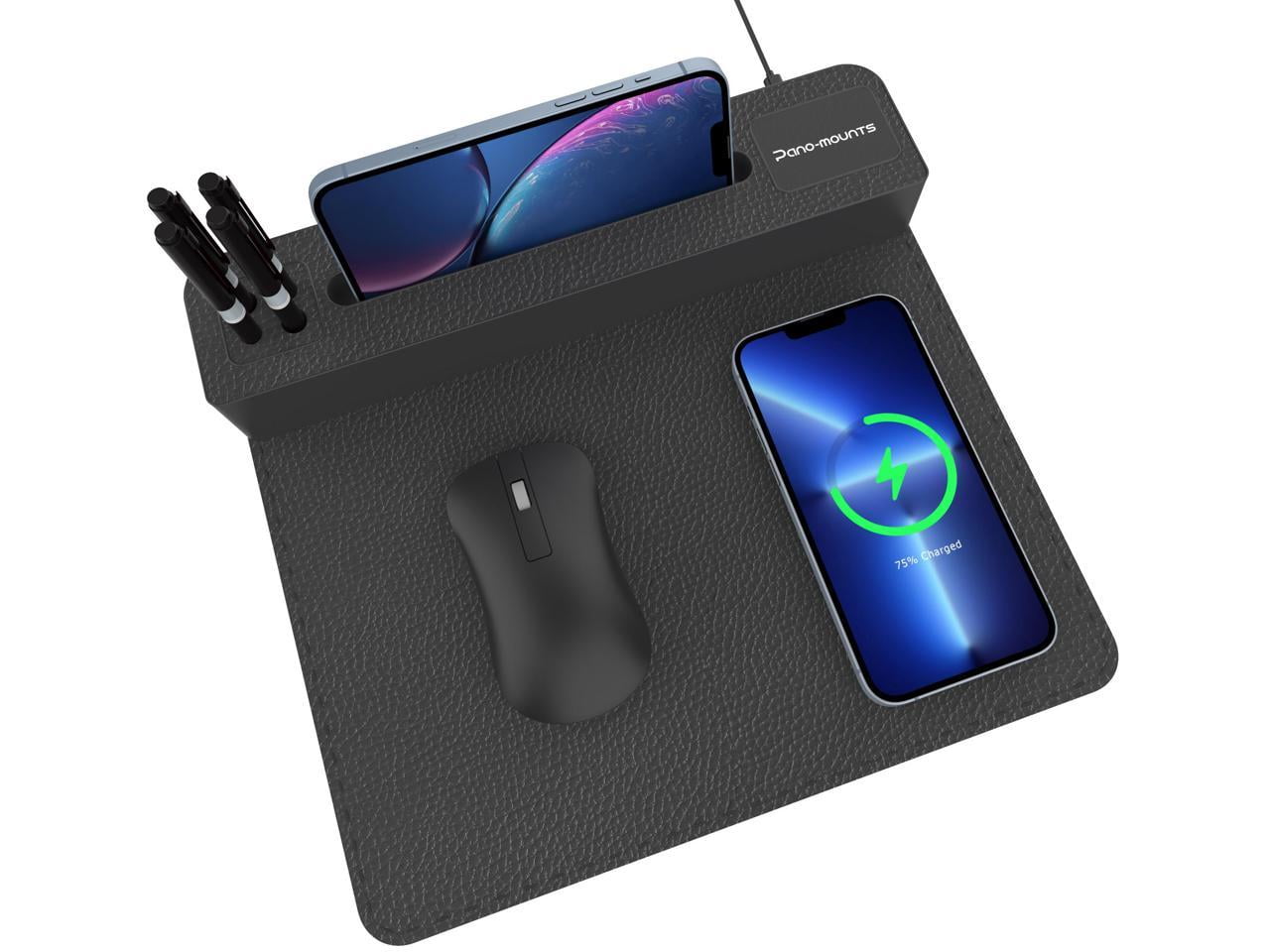 15W Wireless Charging Mouse Pad Qi Phone Wireless Desk Charger Mouse ...