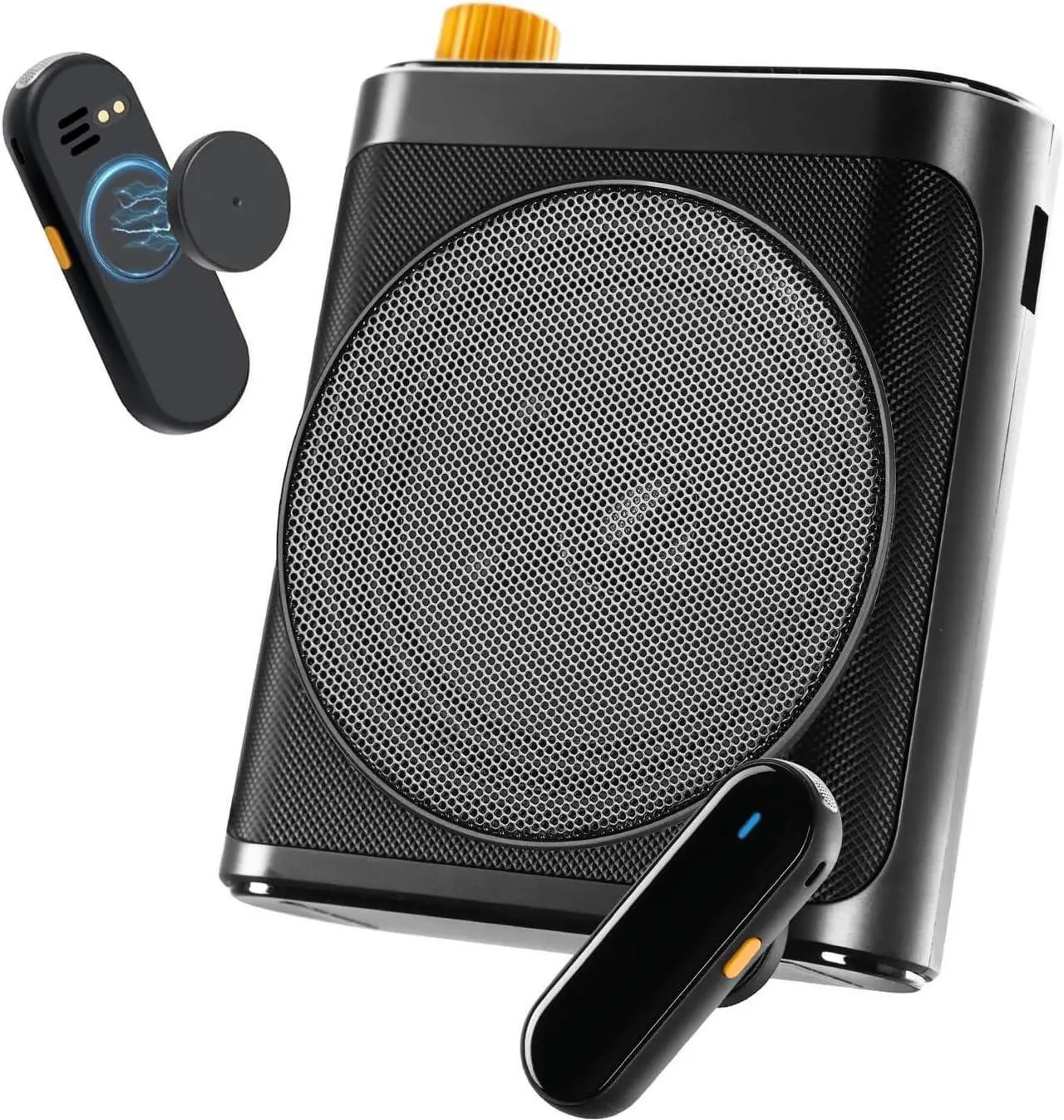 15W Wireless Voice Amplifier with 2 Magnetic Lavalier Mics & Noise ...